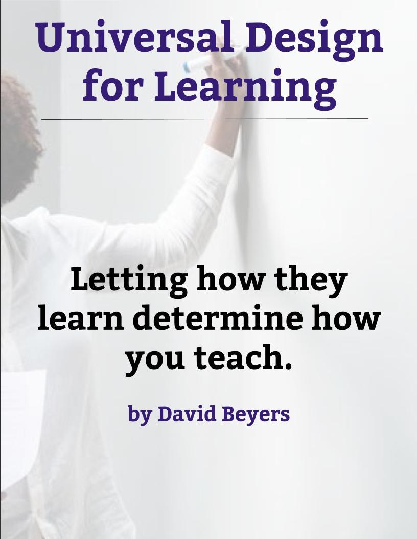 Universal Design for Learning - Graduate Courses For Teachers